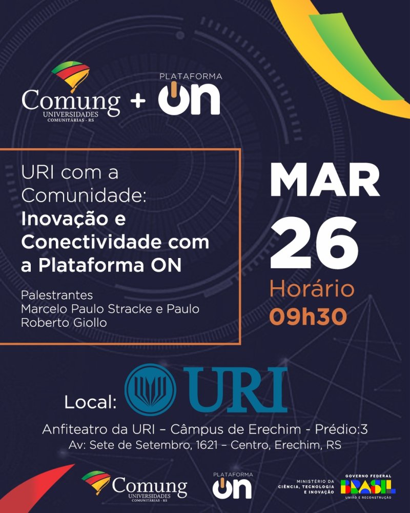 URI Reitoria | URI promove seminário de lançamento da Plataforma ON